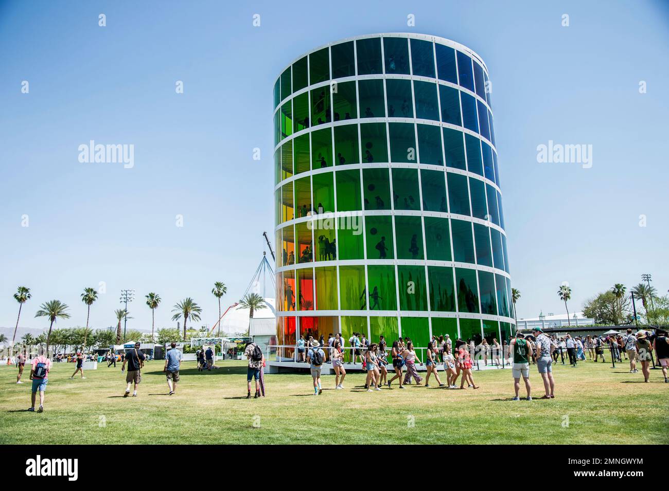 Festival goers attend the Coachella Music & Arts Festival at the Empire ...