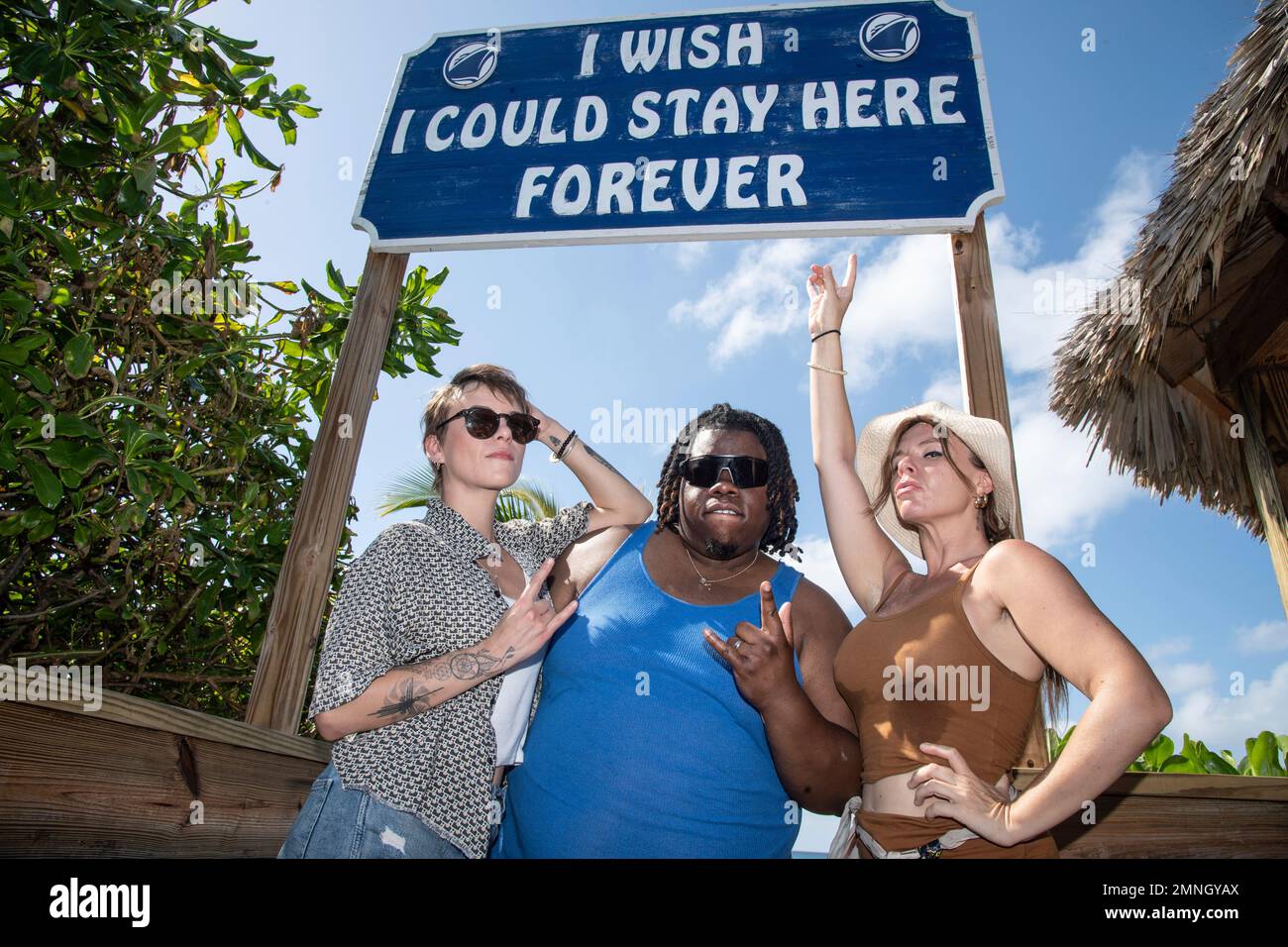 Rosie Bones, left, Heavy, and Carmen Vandenberg of Bones UK pose during ...