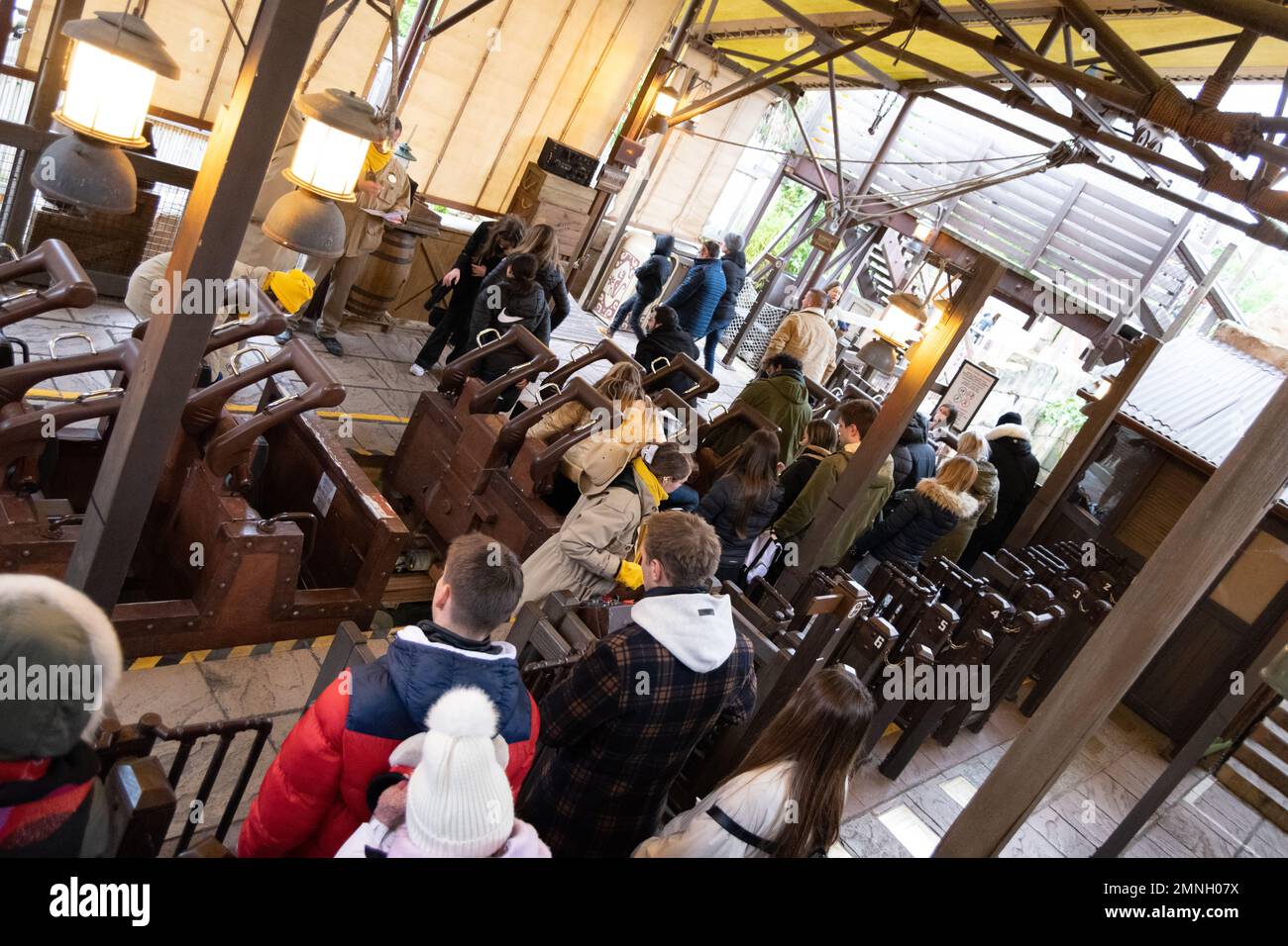Disneyland Paris Indiana Jones Attraction, people on Disneyland Park ...