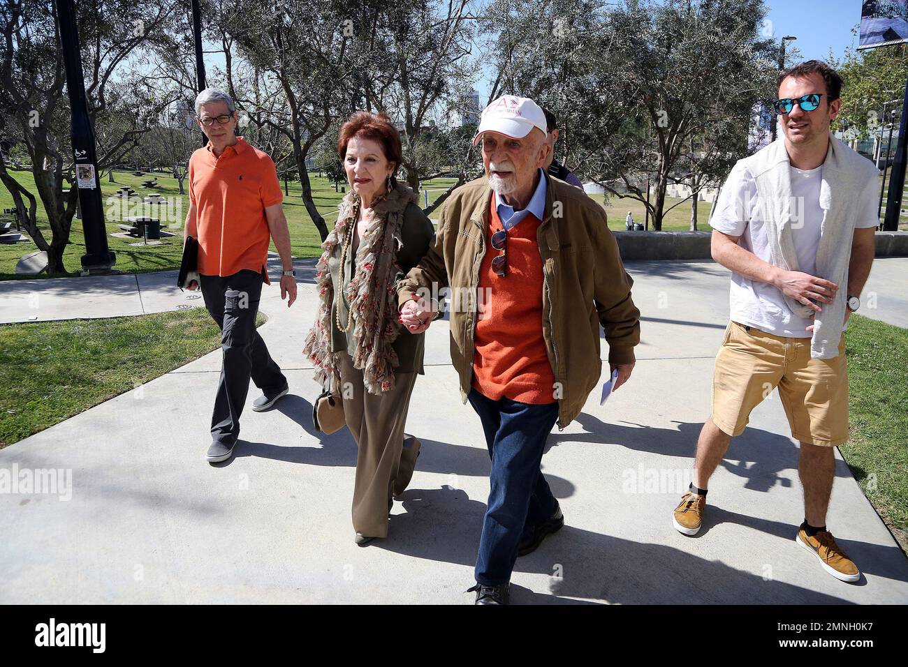 In this Wednesday, April 11, 2018, photo, childhood Holocaust survivors ...