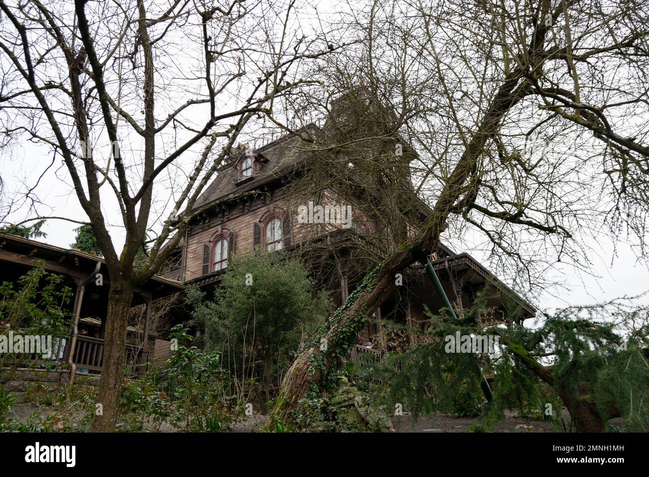 Phantom Manor Haunted House Attraction Disneyland Paris in France. Dark ...