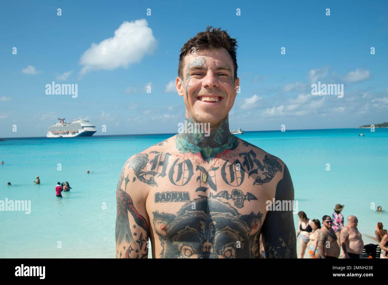 Shayne Smith poses during day three of the ShipRocked cruise on Tuesday ...