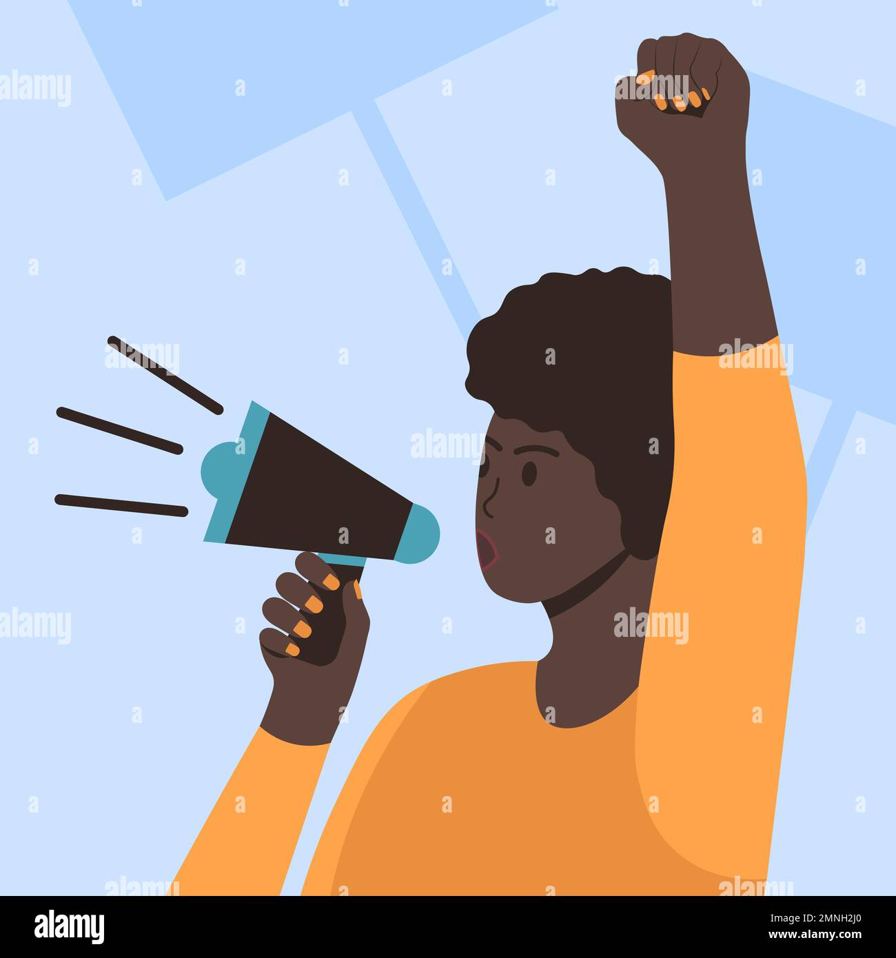 Fight Against Discrimination, Black Lives Matter Protest, Woman With ...