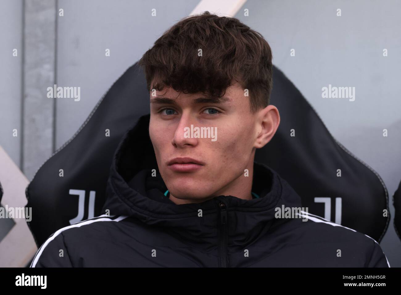 Alessandria, Italy, 8th January 2023. Nicolo Savona of Juventus looks ...