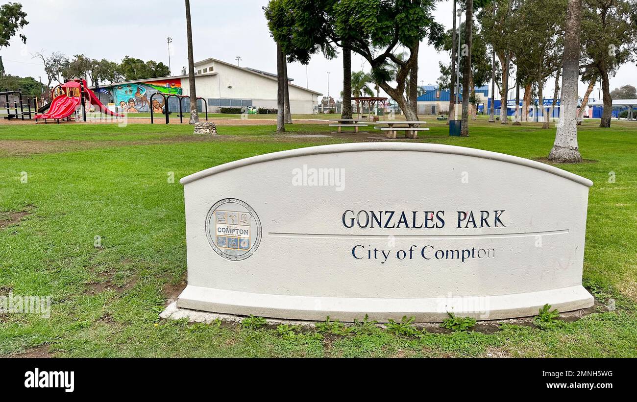 City of Compton's Gonzales Park is host to a community center ...