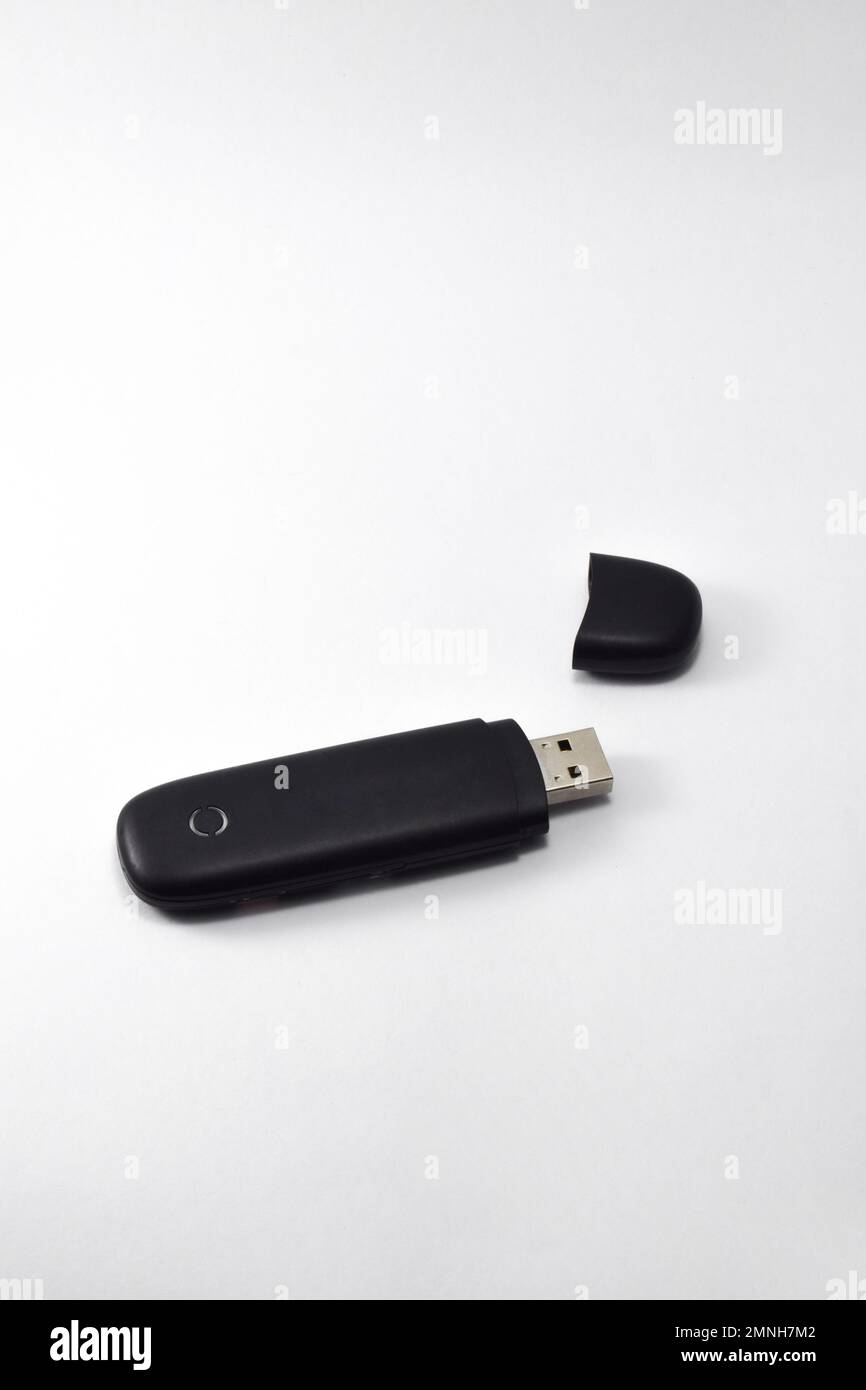 mobile modem isolated on white background Stock Photo - Alamy