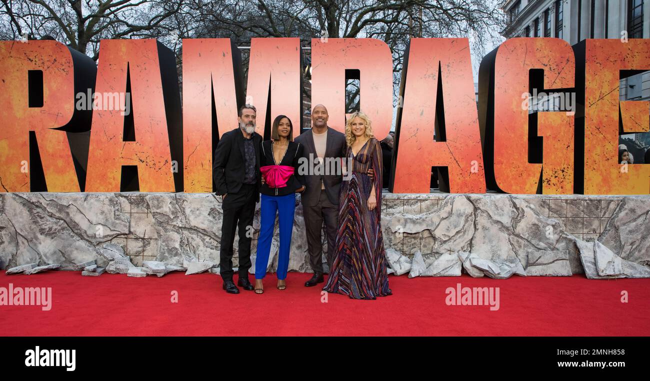 Actors Jeffrey Dean Morgan, Naomie Harris, Dwayne Johnson and Malin ...