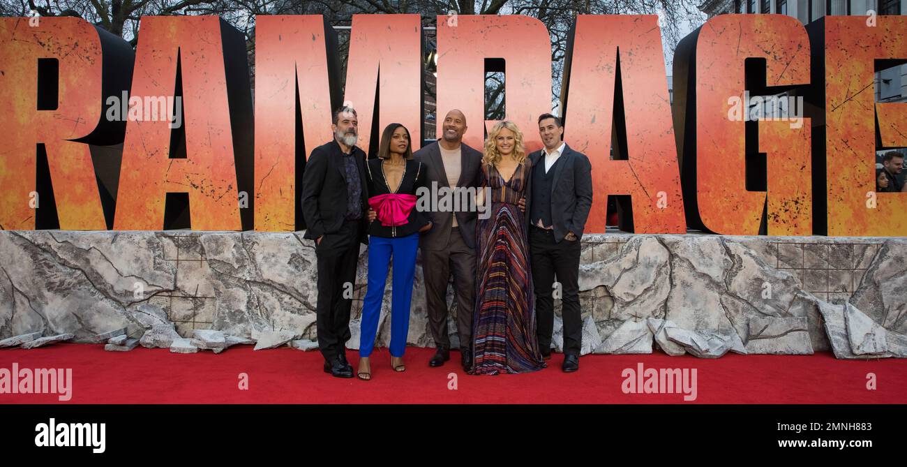 Actors Jeffrey Dean Morgan, Naomie Harris, Dwayne Johnson, Malin ...