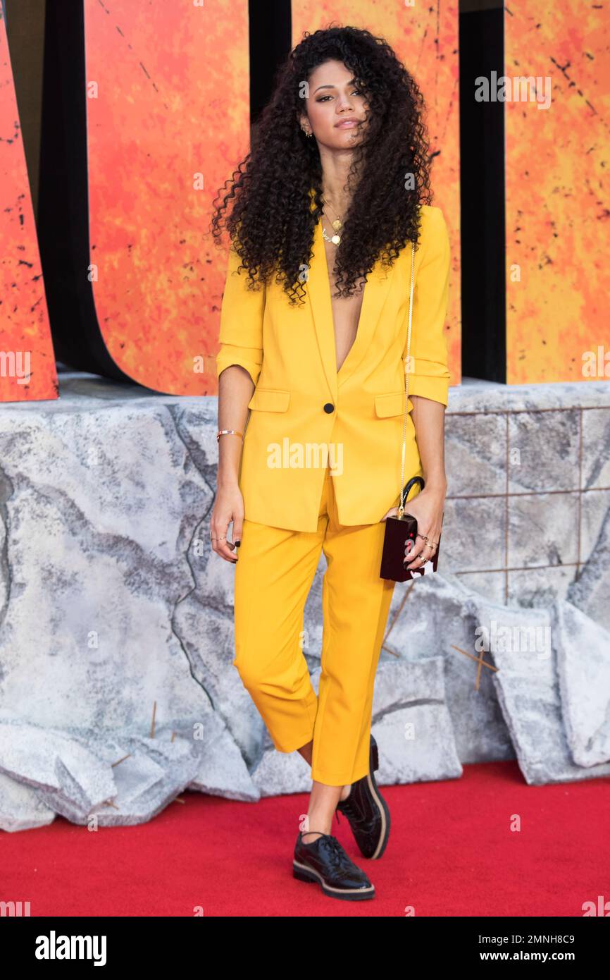 Vick Hope poses for photographers upon arrival at the premiere of the ...