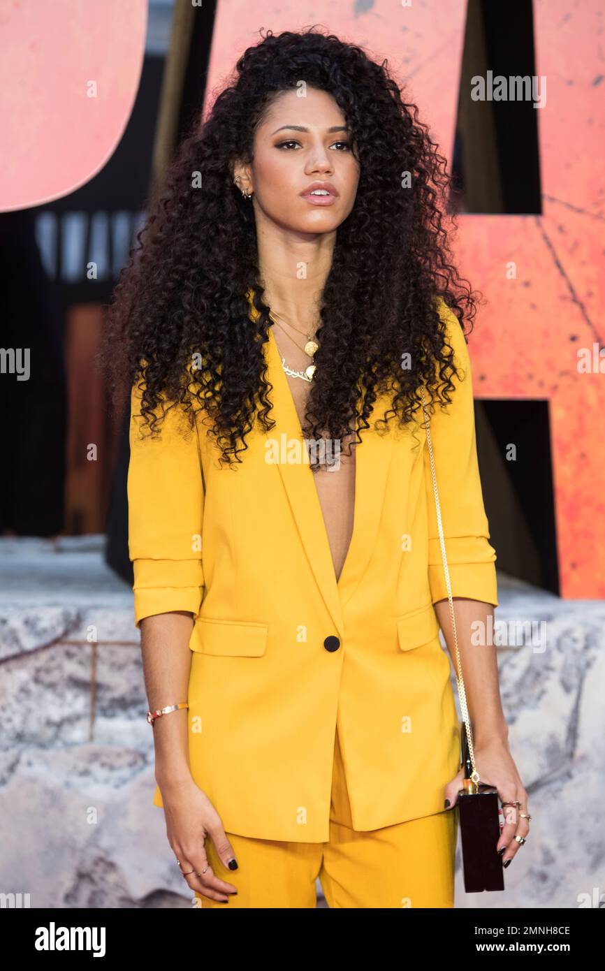 Vick Hope poses for photographers upon arrival at the premiere of the ...