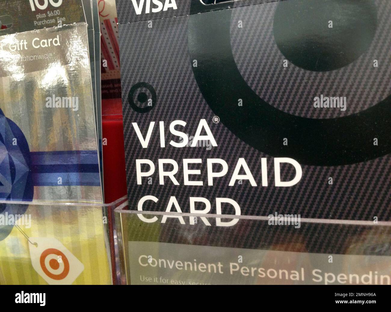 In this March 9, 2017 photo, Visa Prepaid Cards are displayed at a ...