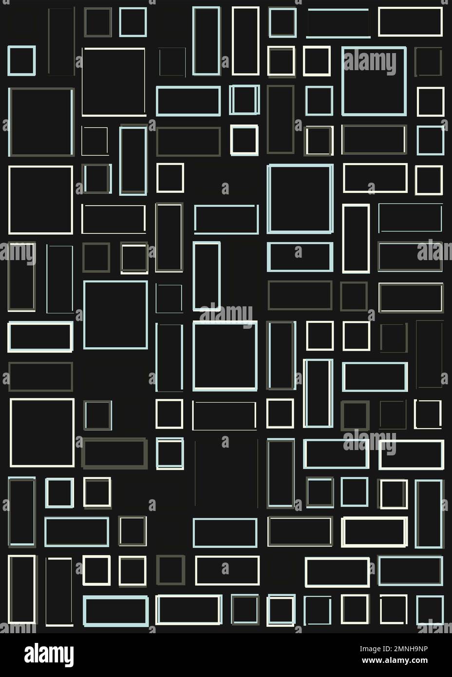 Abstract Offset Quads generative art background art illustration Stock ...