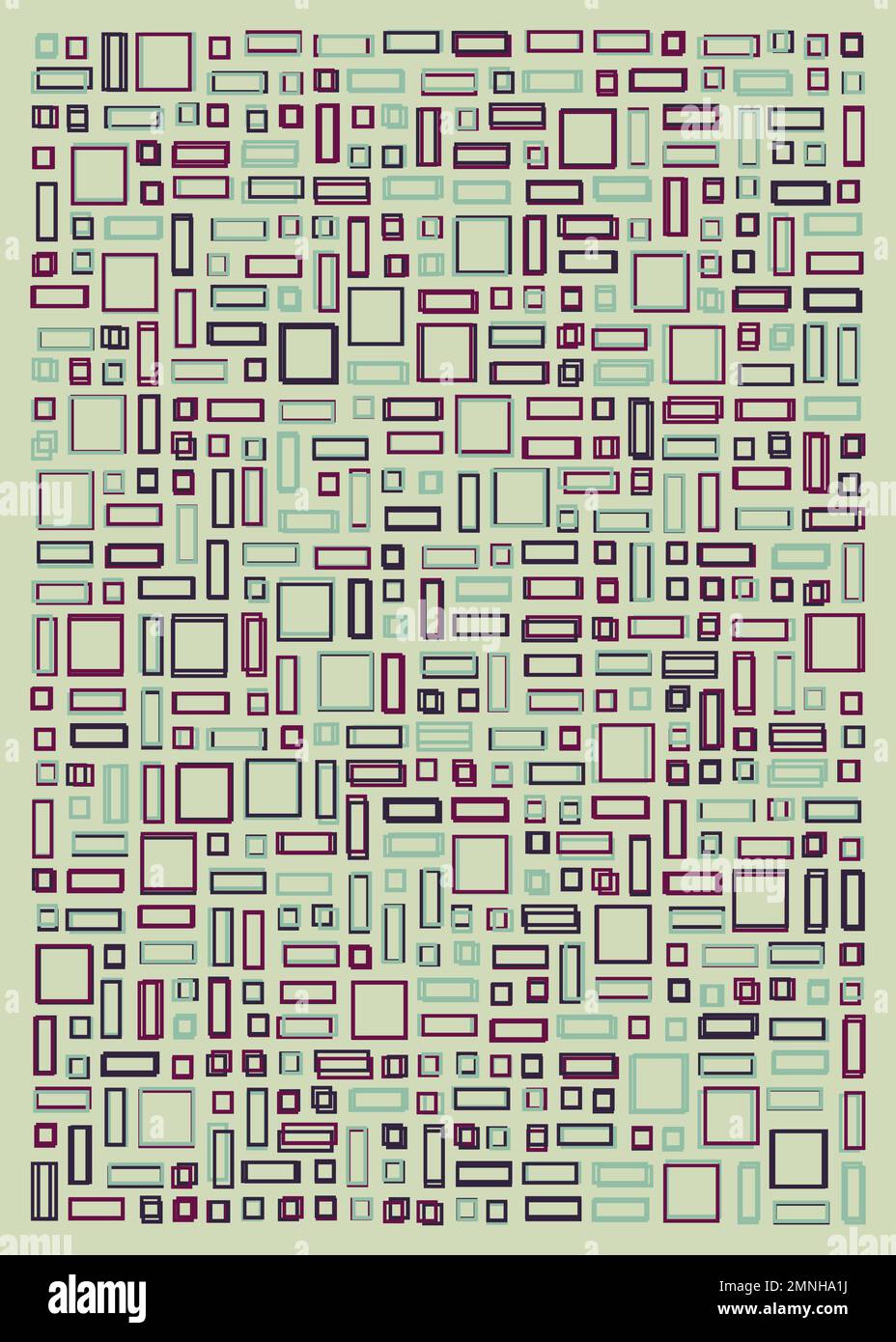 Abstract Offset Quads generative art background art illustration Stock ...