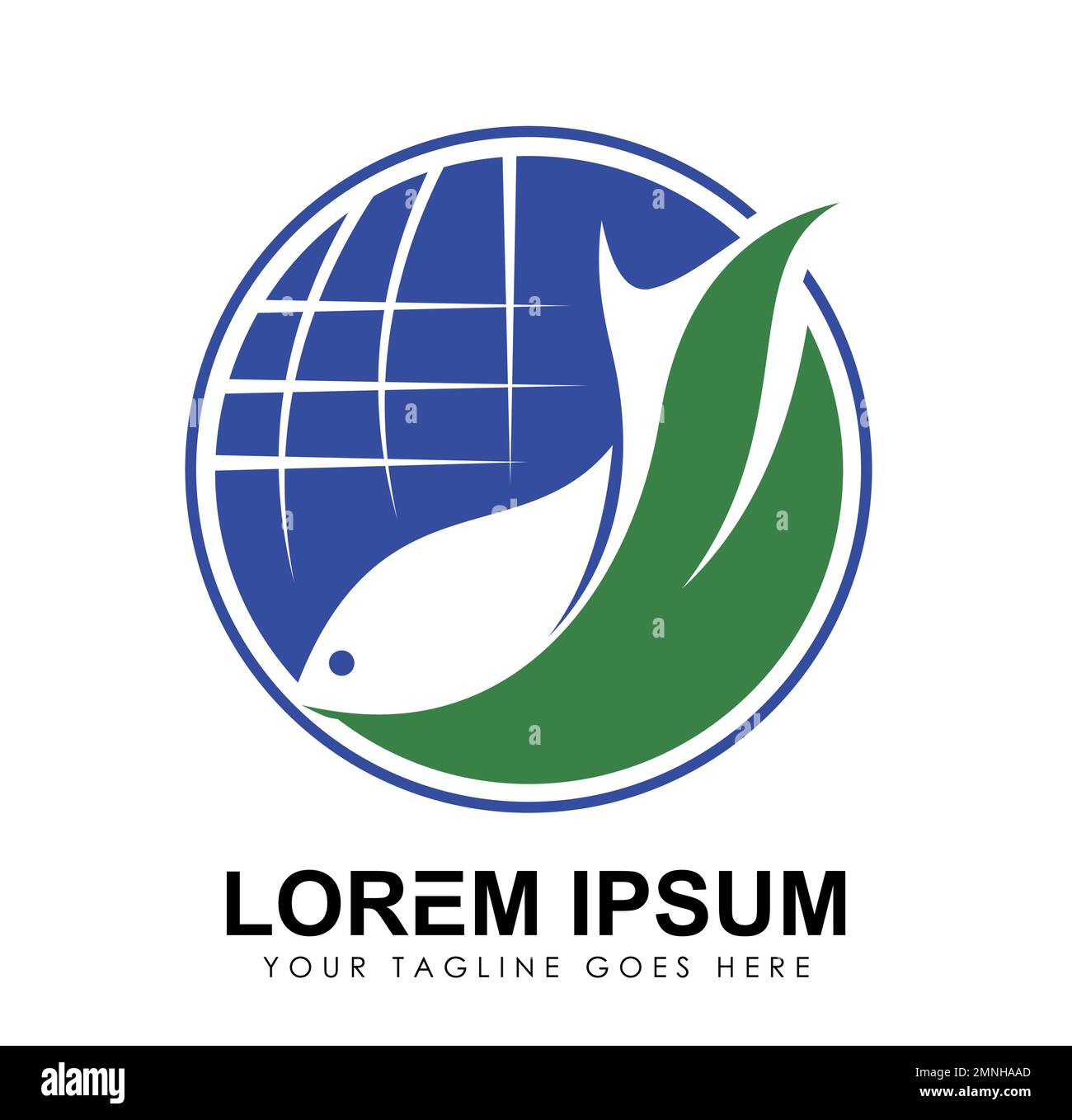 Fish Globe Logo vector icon Sign illustration in white background ...