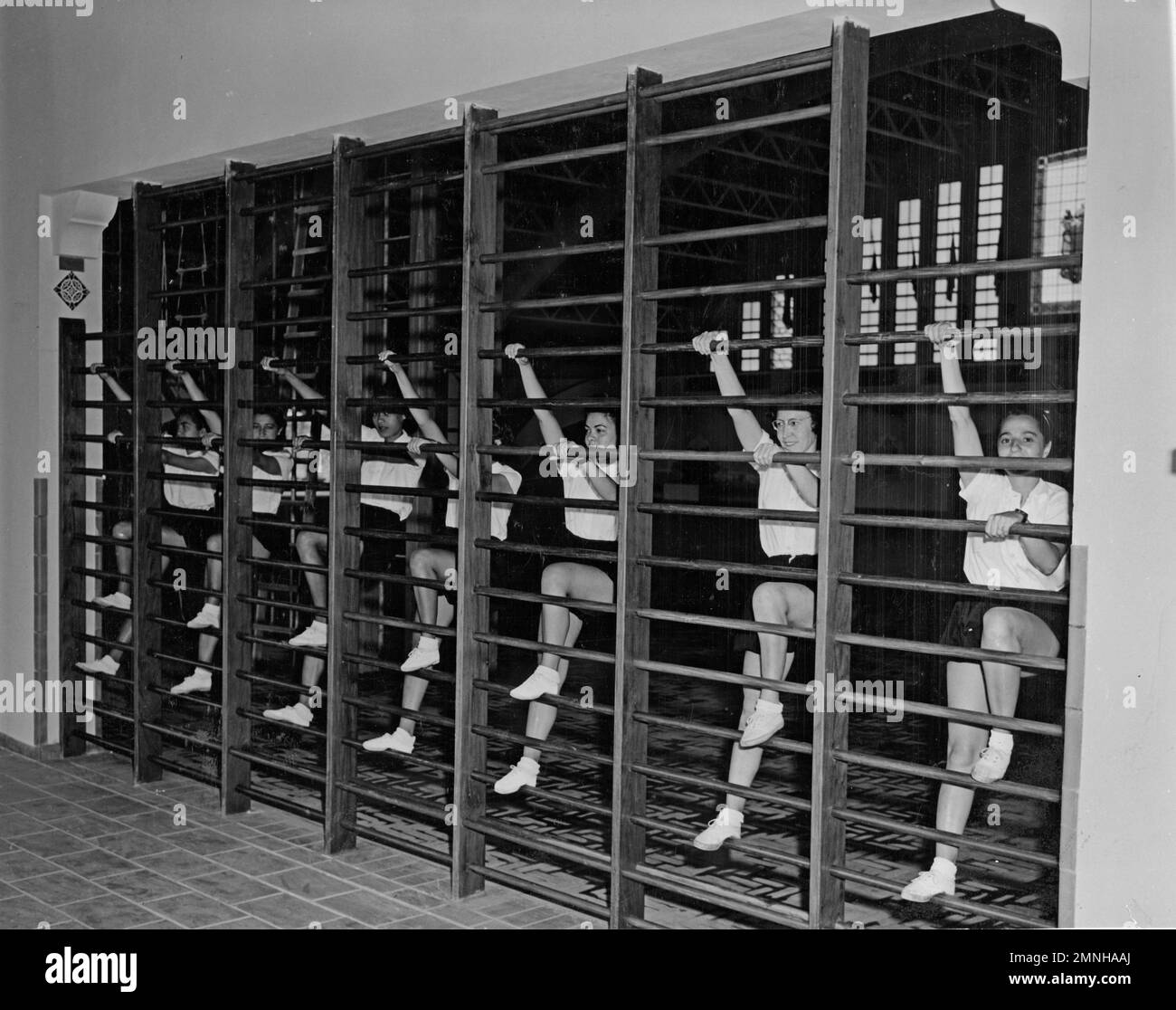 1940s physical fitness Black and White Stock Photos & Images - Alamy