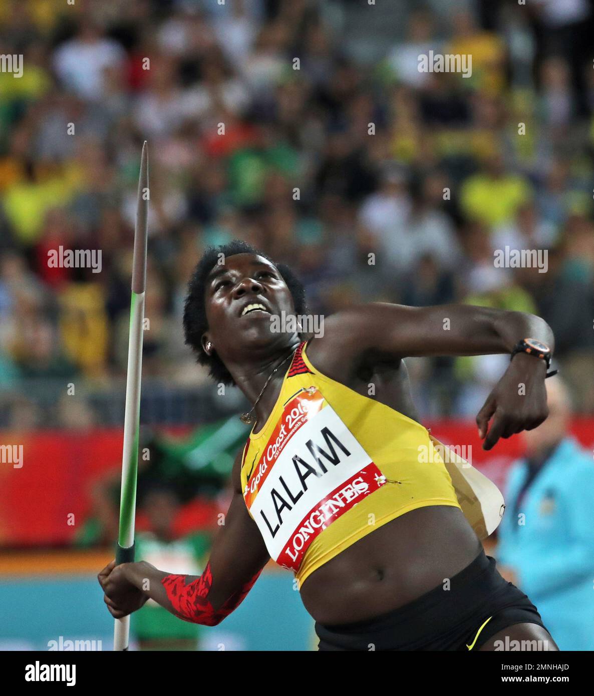 Uganda's Josephine Lalam competes in the women's javelin throw final at ...