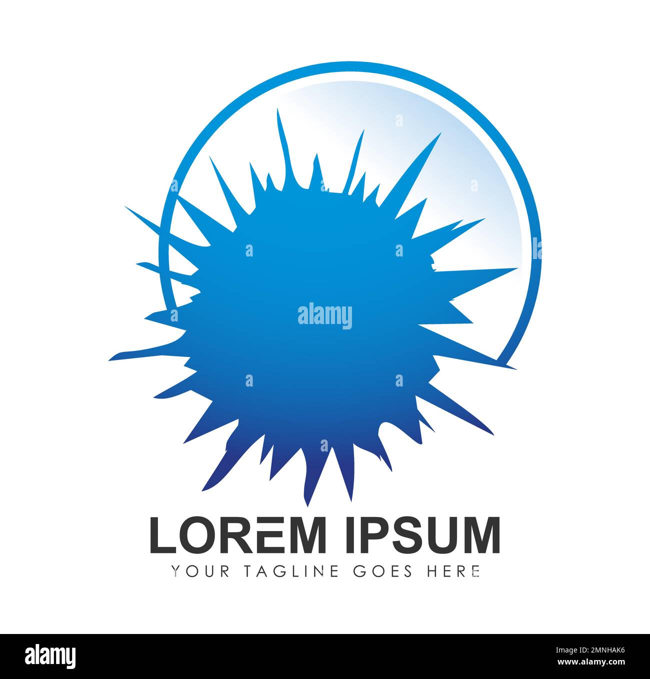 Blue Splash Background Vector Icon Sign illustration in white ...