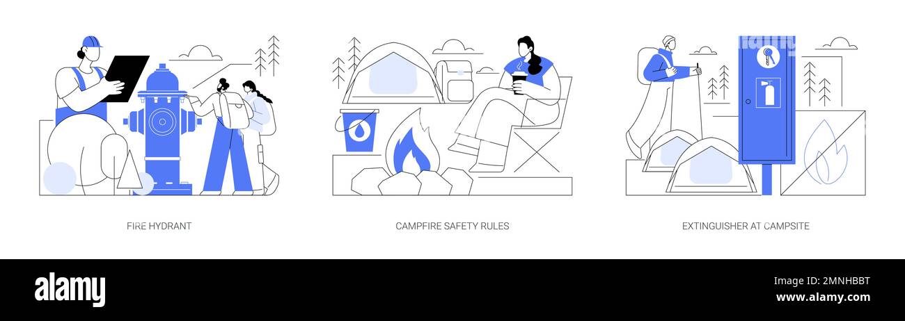 Wildfire prevention abstract concept vector illustrations Stock Vector ...