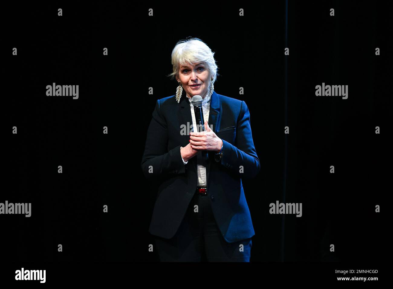 Isabelle Lonvis-Rome during a presentation of the national plan to ...