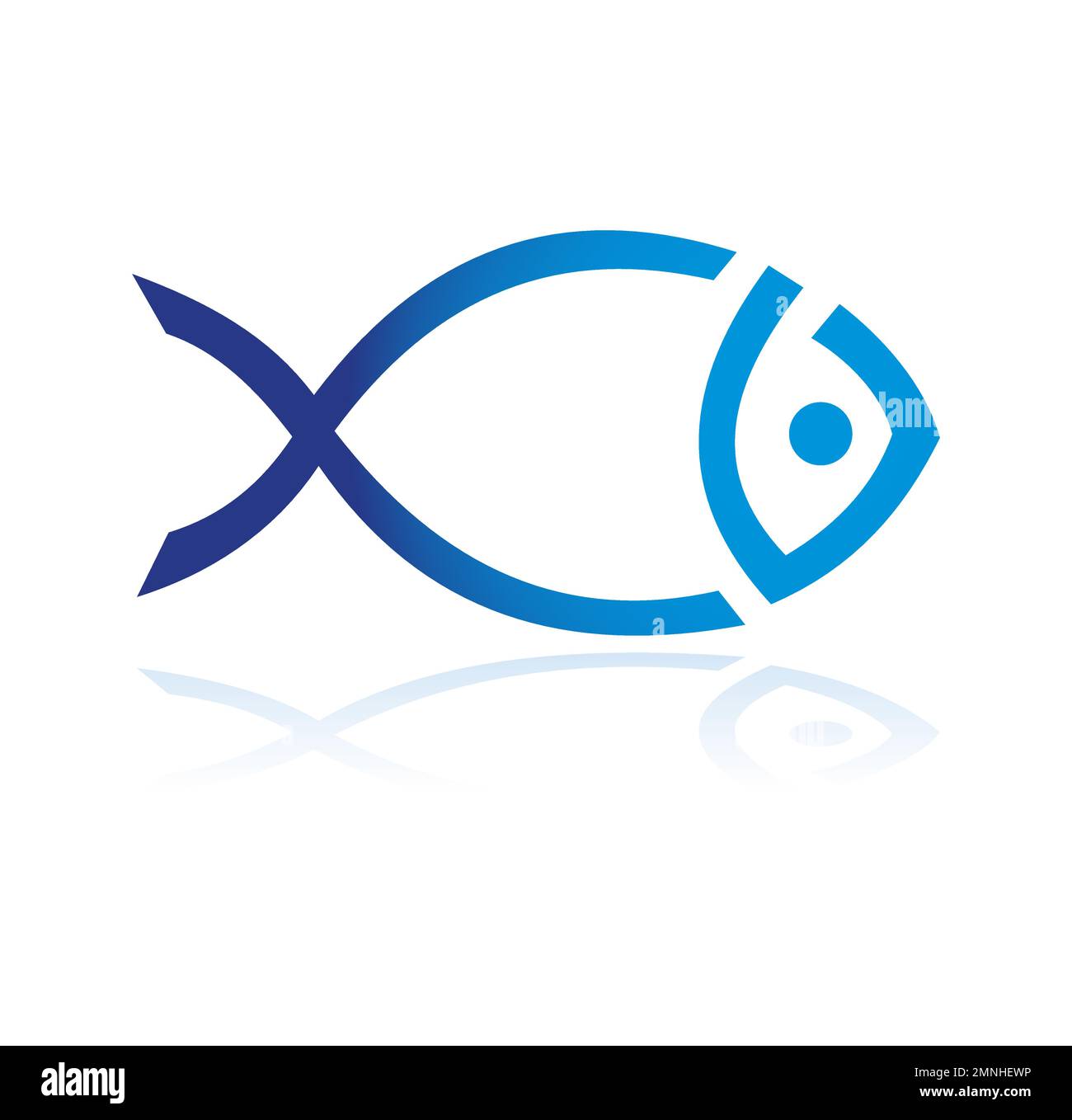Blue Fish Logo Vector Icon Sign illustration in white background ...