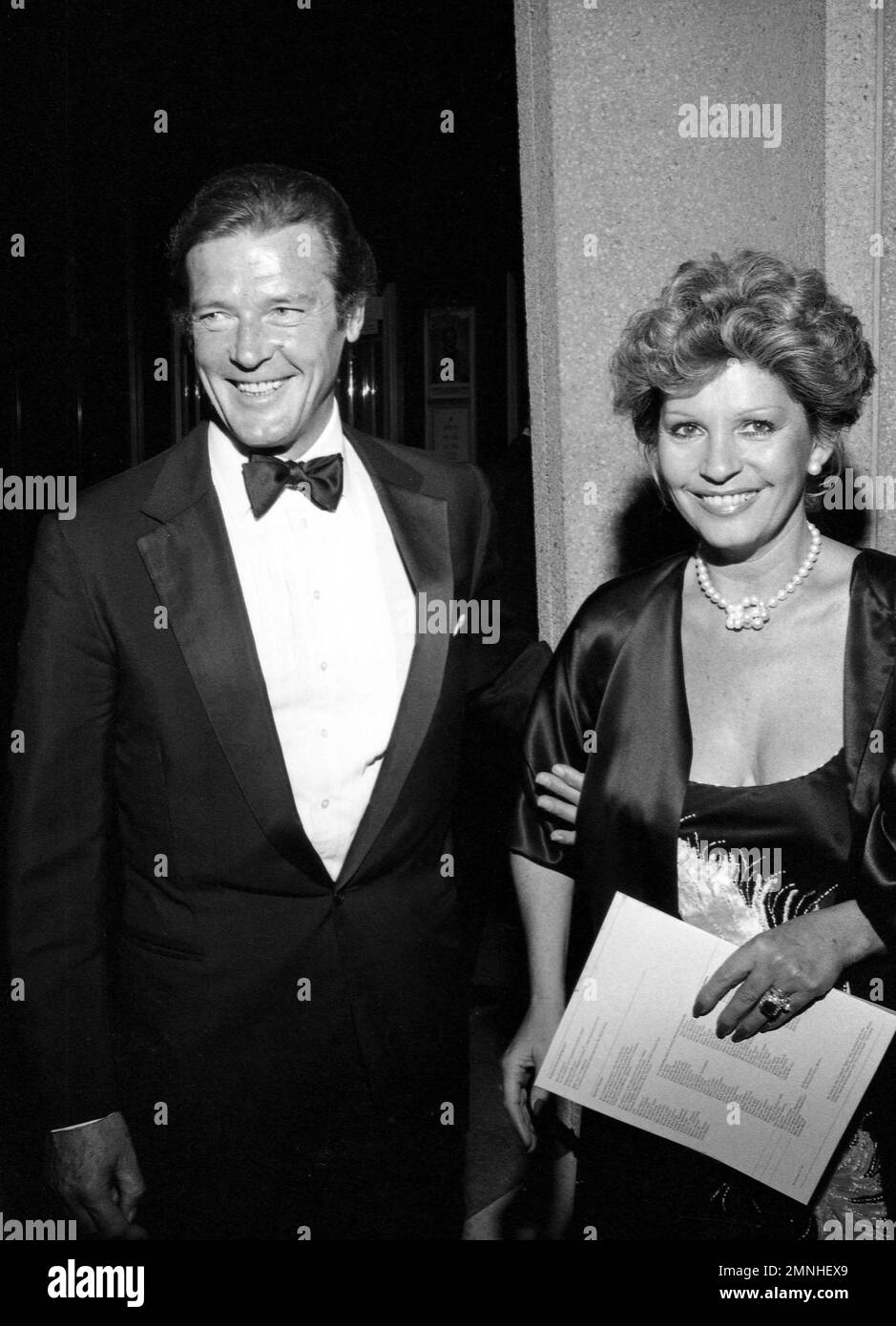 Roger Moore and wife Luisa at the Filmex Tribute To Elizabeth Taylor at ...