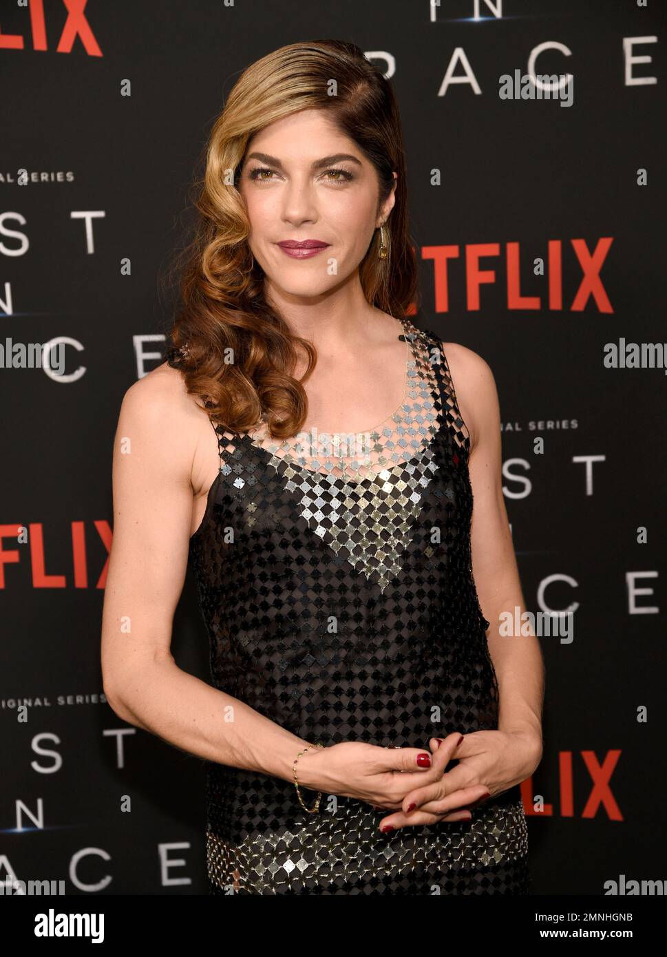 Selma Blair arrives at the Los Angeles premiere of "Lost in Space" at ...