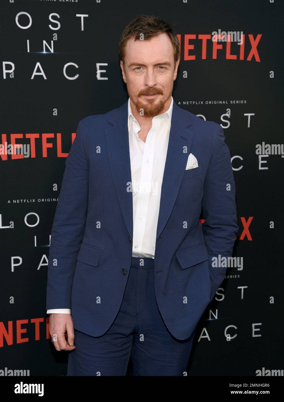 Toby Stephens arrives at the Los Angeles premiere of "Lost in Space" at ...