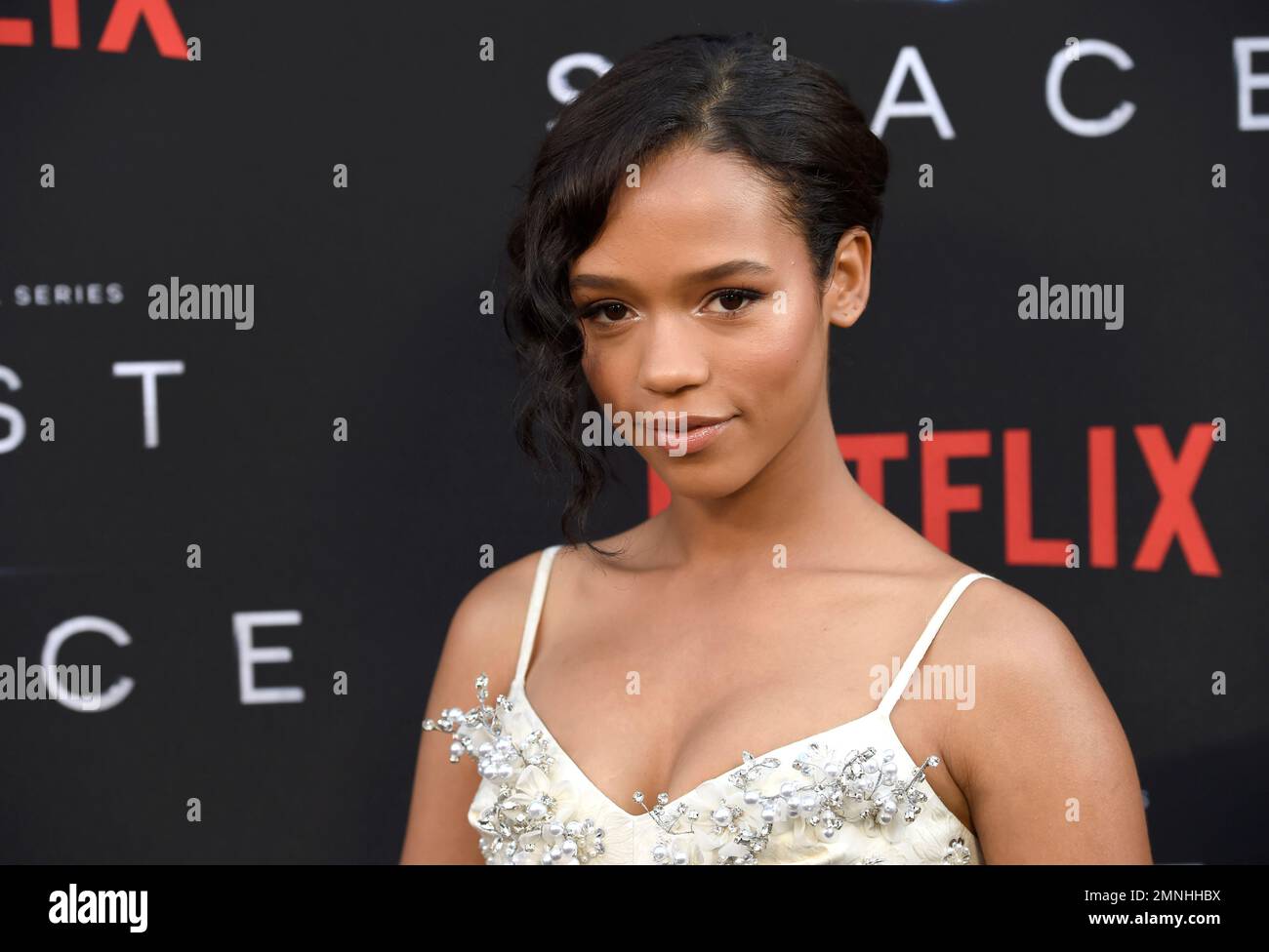 Taylor Russell arrives at the Los Angeles premiere of "Lost in Space ...