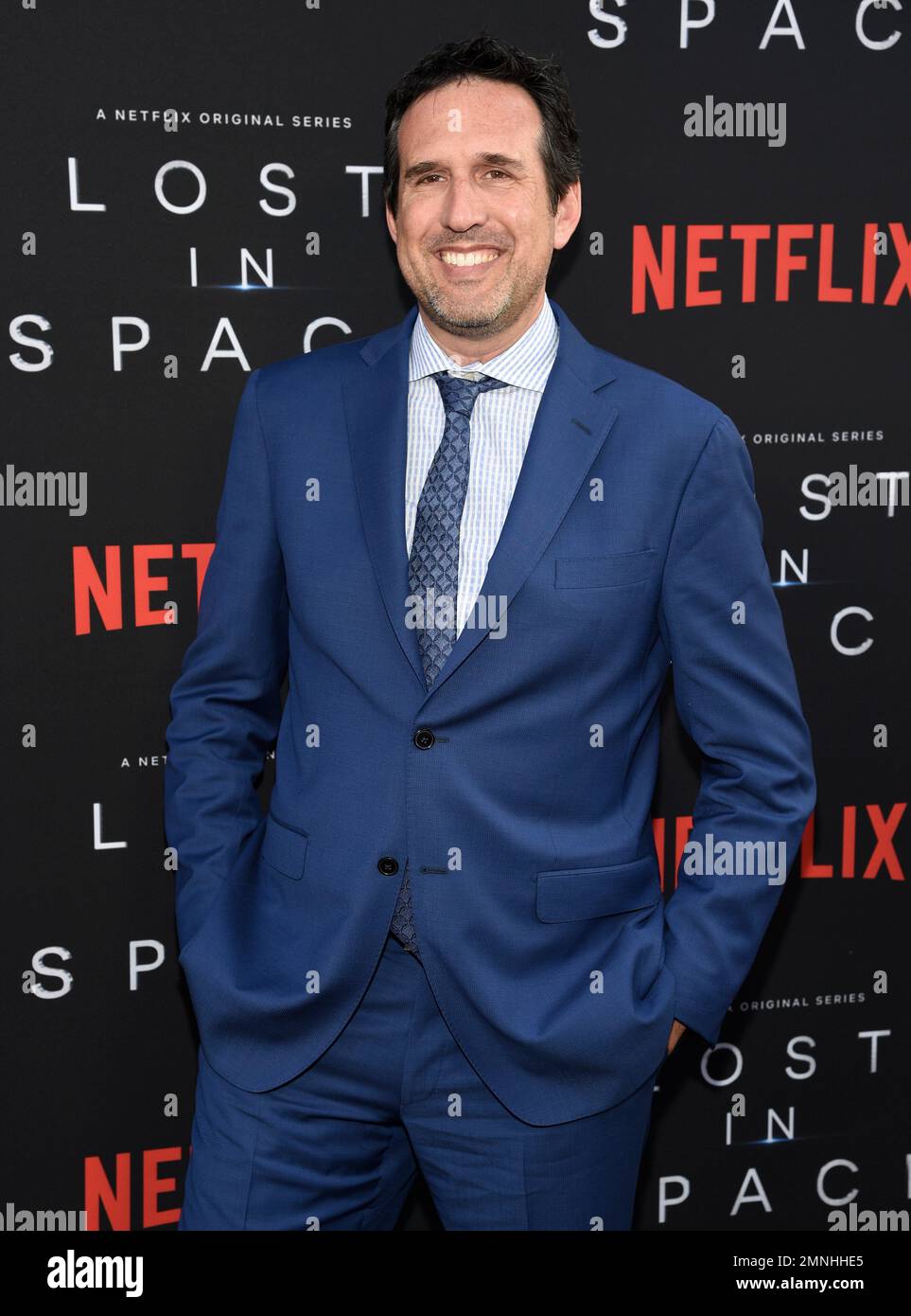 Zack Estrin arrives at the Los Angeles premiere of "Lost in Space" at ...