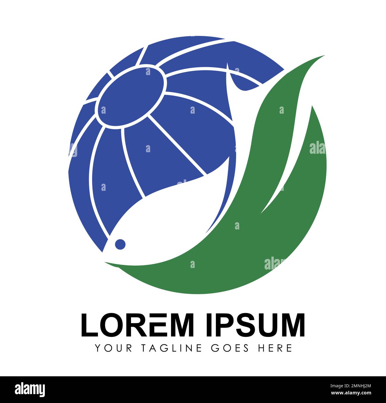 Fish Globe Logo vector icon Sign illustration in white background ...