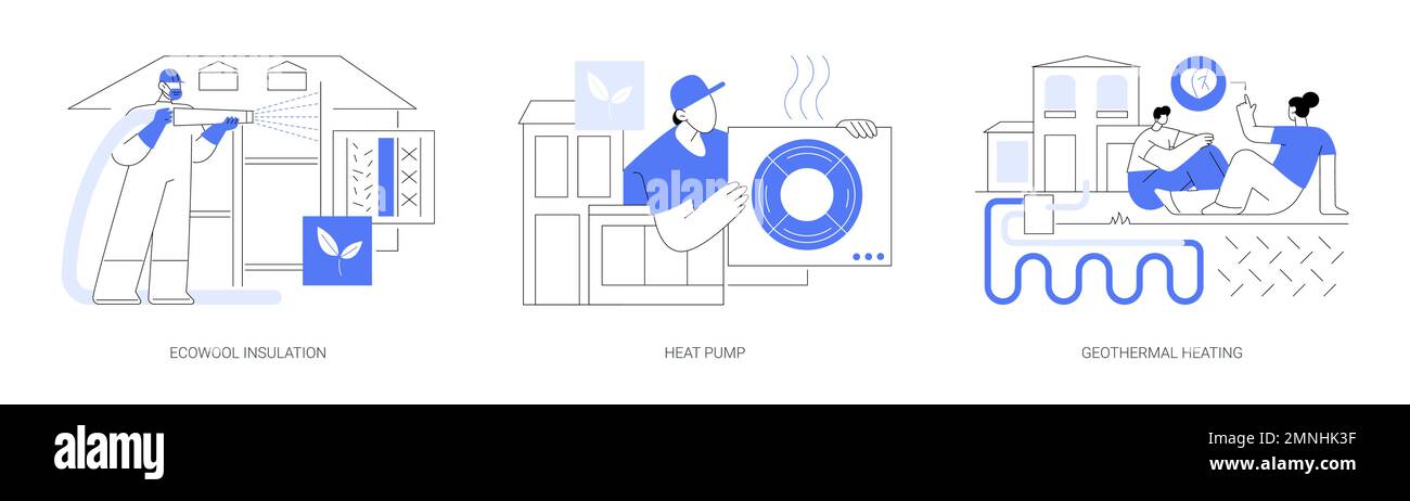 Sustainable construction abstract concept vector illustrations Stock ...