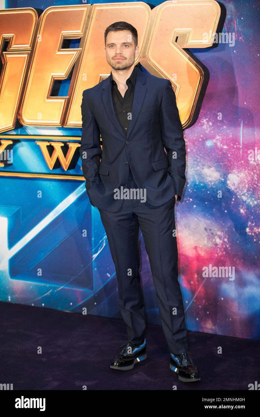 Sebastian Stan poses for photographers upon arrival at the Avengers ...