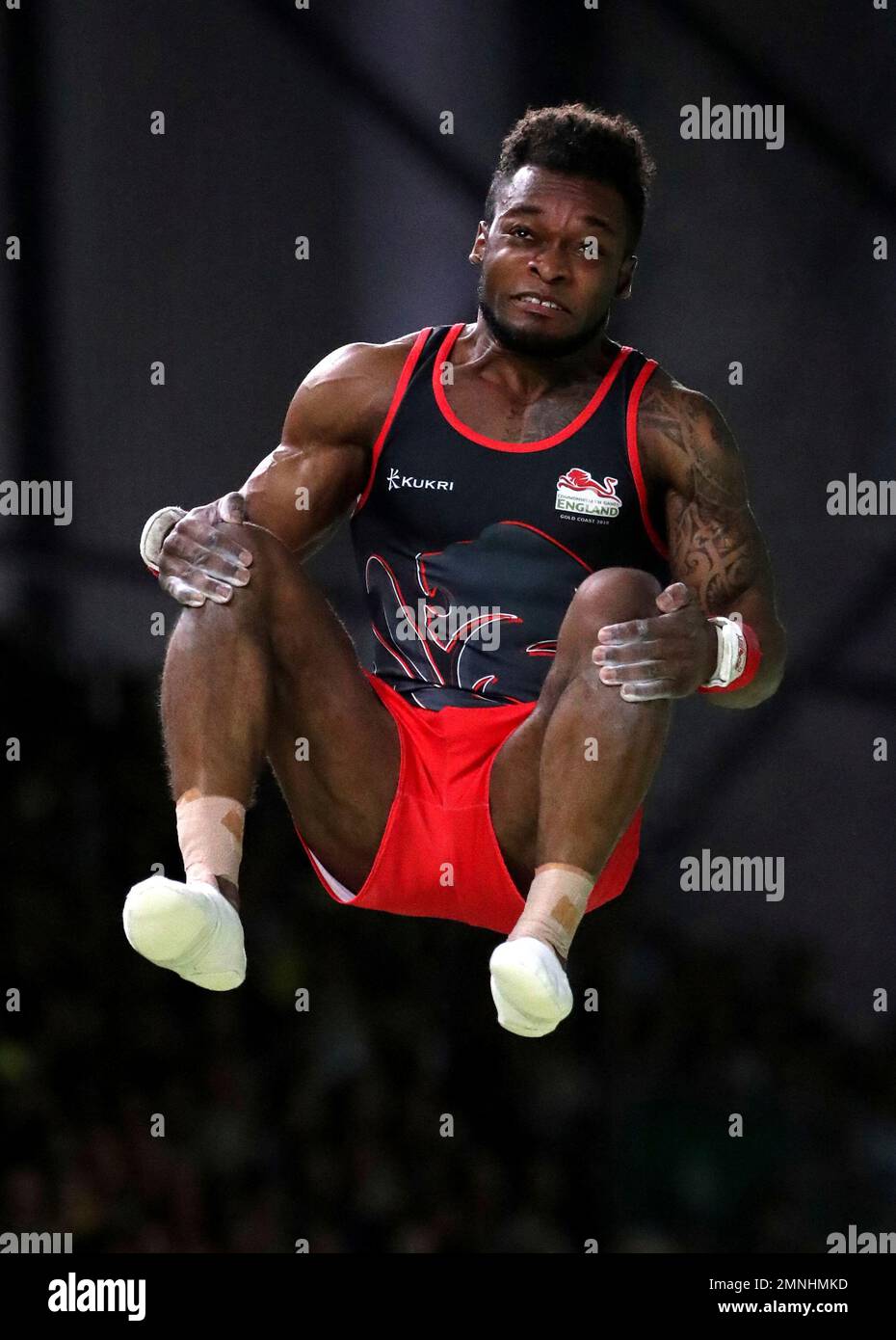 England's Courtney Tulloch competes in the men's vault final during the ...