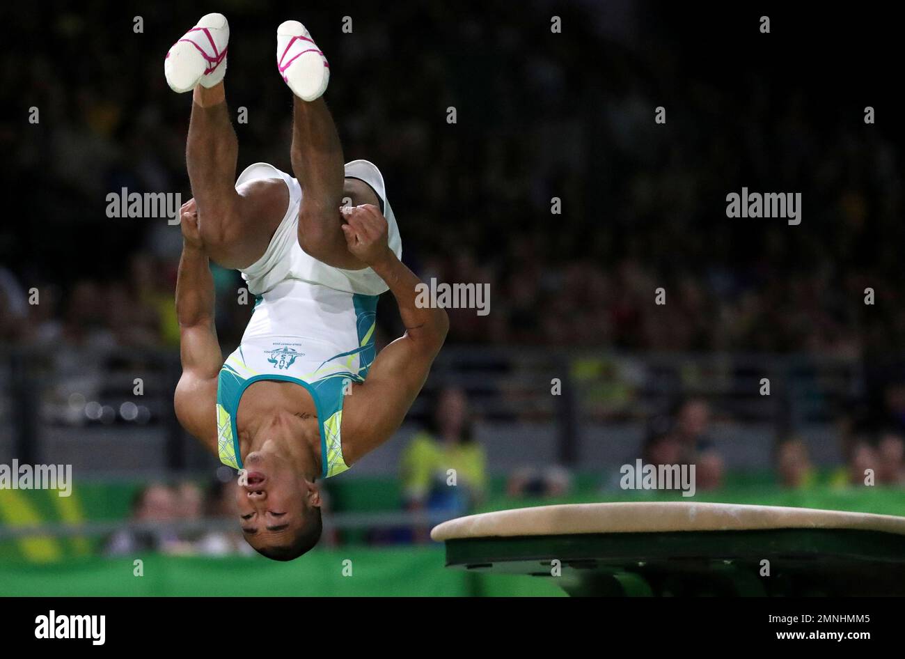 Australia's Christopher Remkes competes in the men's vault final during ...