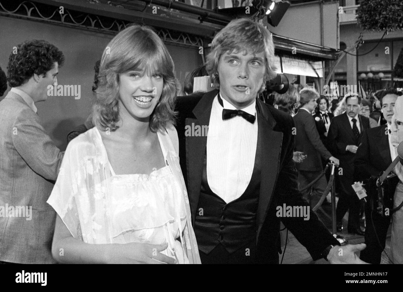 Carrie Hamilton and Christopher Atkins at the premiere of Annie at Mann ...