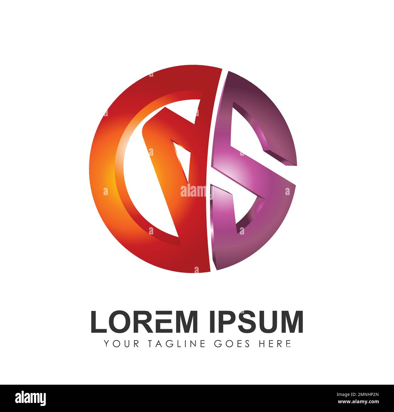 Monogram Logo Initial Letters AS Sign illustration in white background ...