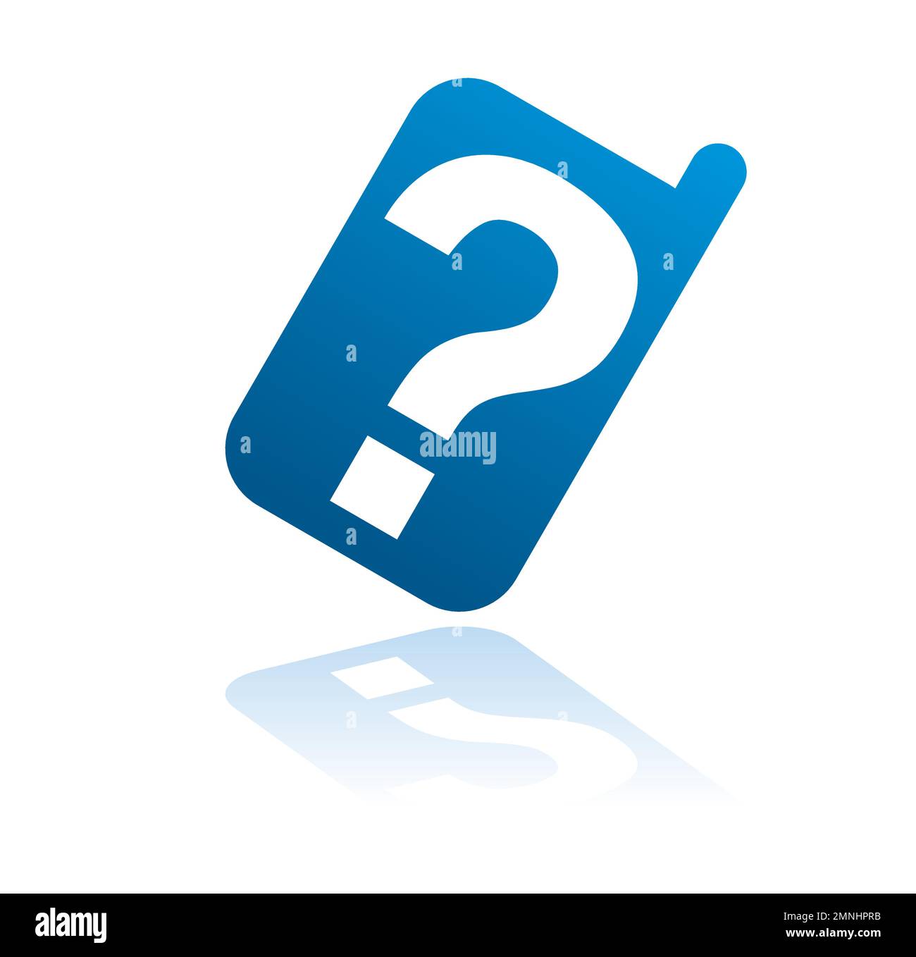 Mobile Phone with Question Mark Vector Icon Sign illustration in white ...