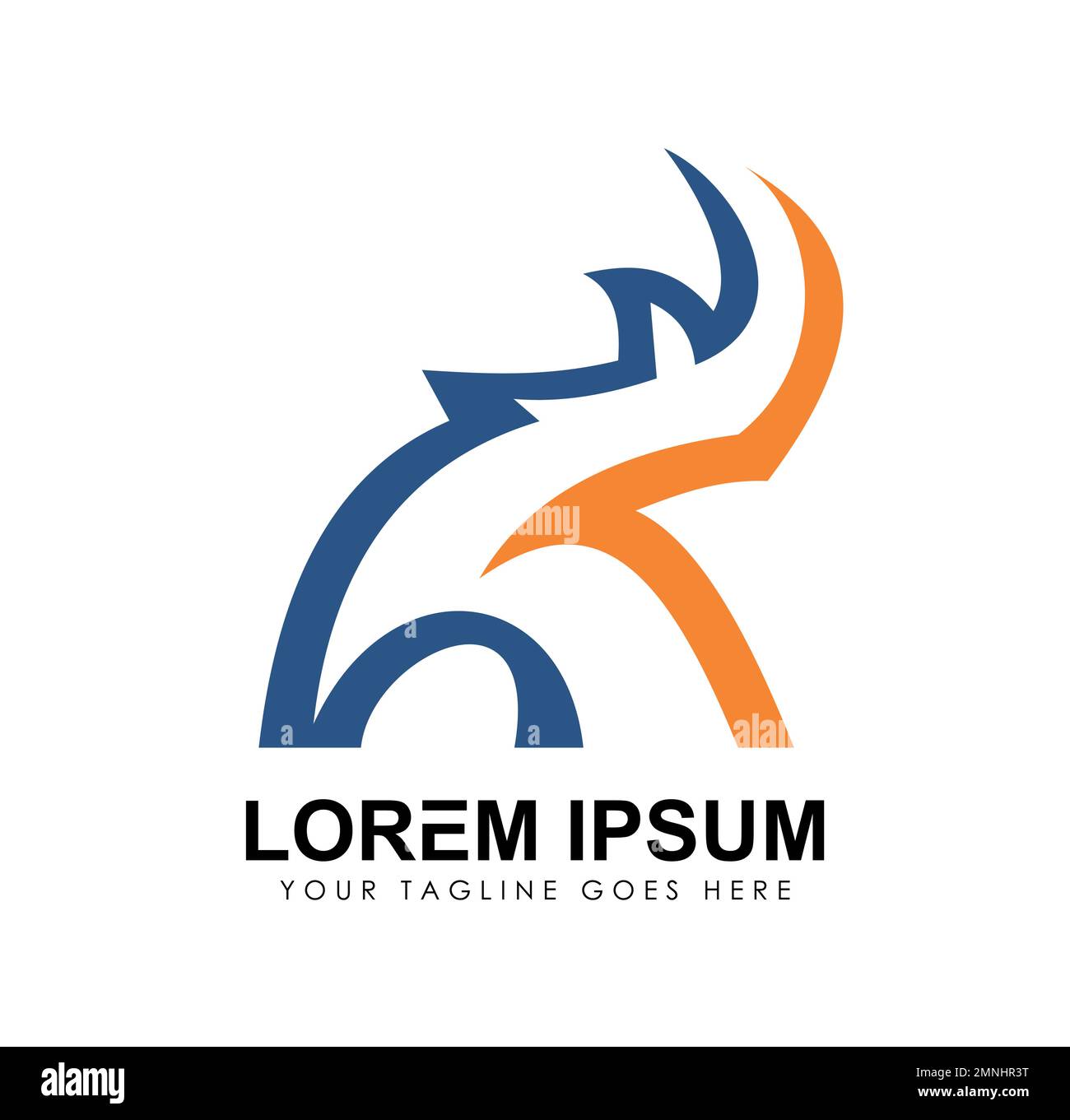 Rhino Logo Template vector Icon Sign illustration in white background ...