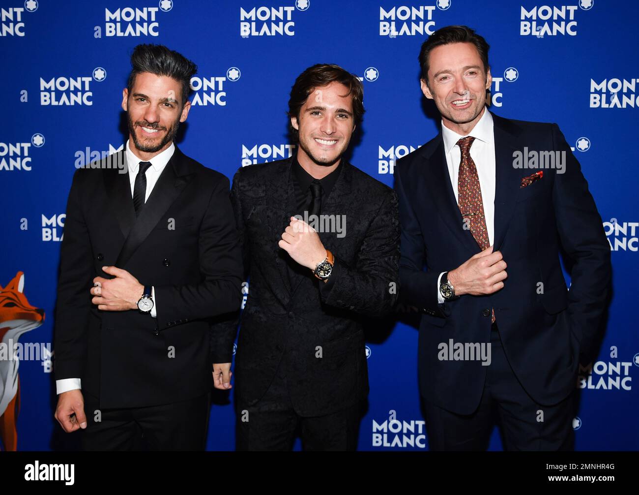 Actors Erick Elias, left, Diego Boneta and Hugh Jackman attend ...