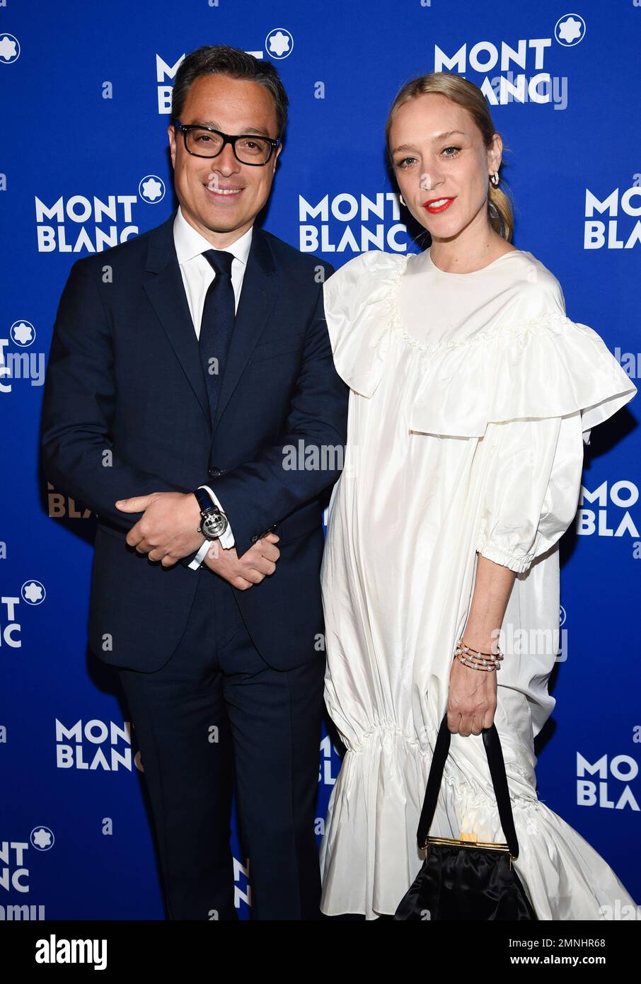 Montblanc International CEO Nicolas Baretzki, left, and actress Chloe ...