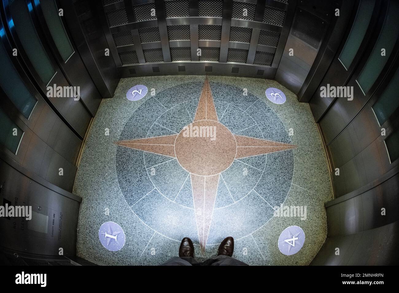 Elevator floor in the Washington Monument, in Washington, D.C., on Nov ...