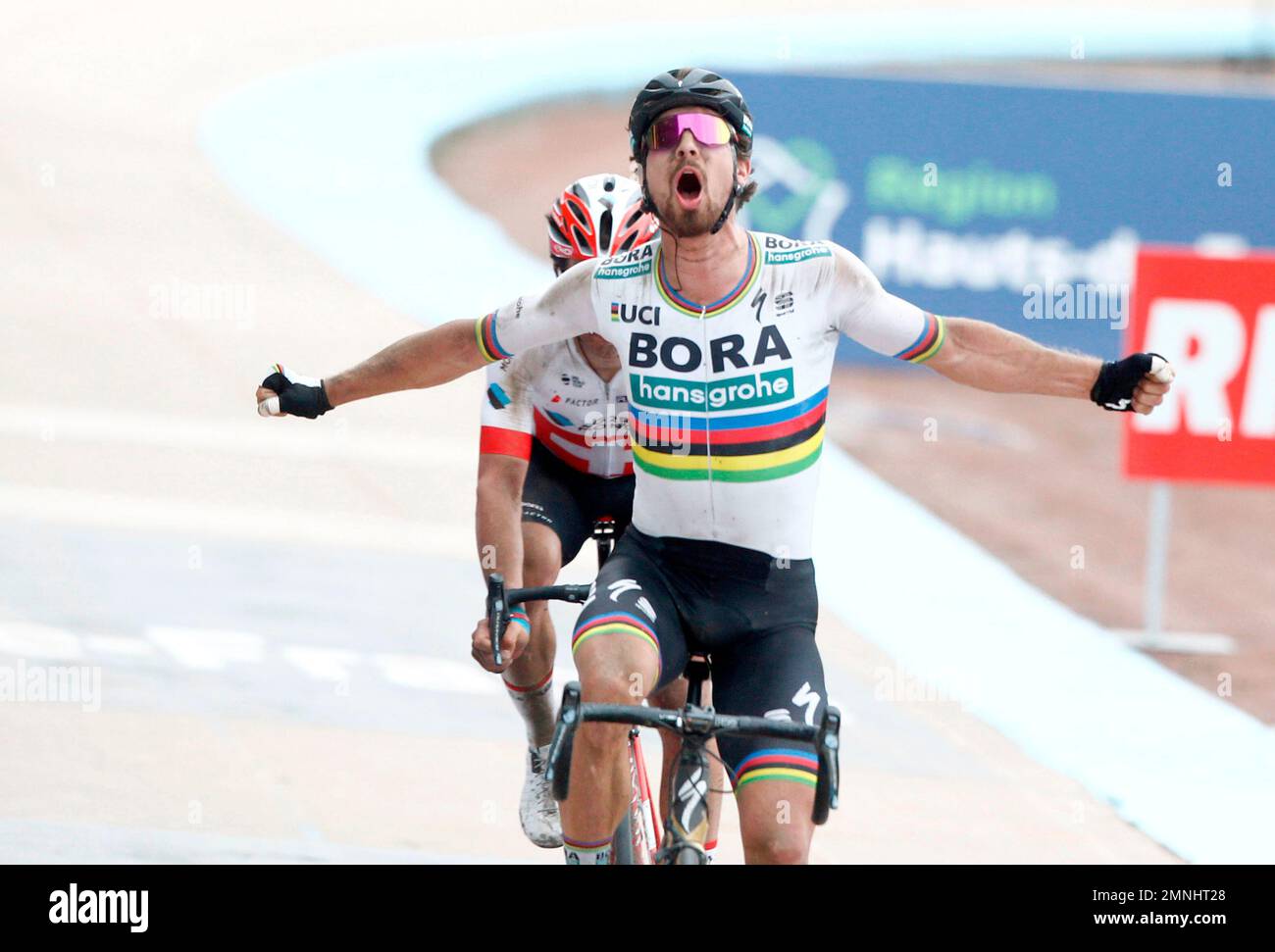 Slovakia's Peter Sagan celebrates after winning the 116th edition of ...