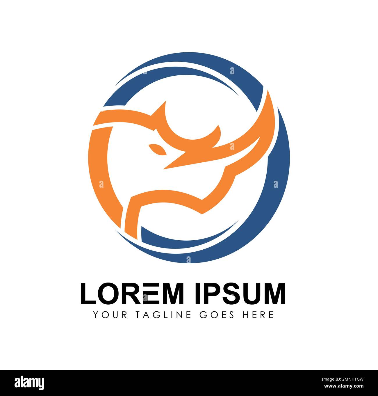 Rhinoceros rhino horn in Stock Vector Images - Alamy