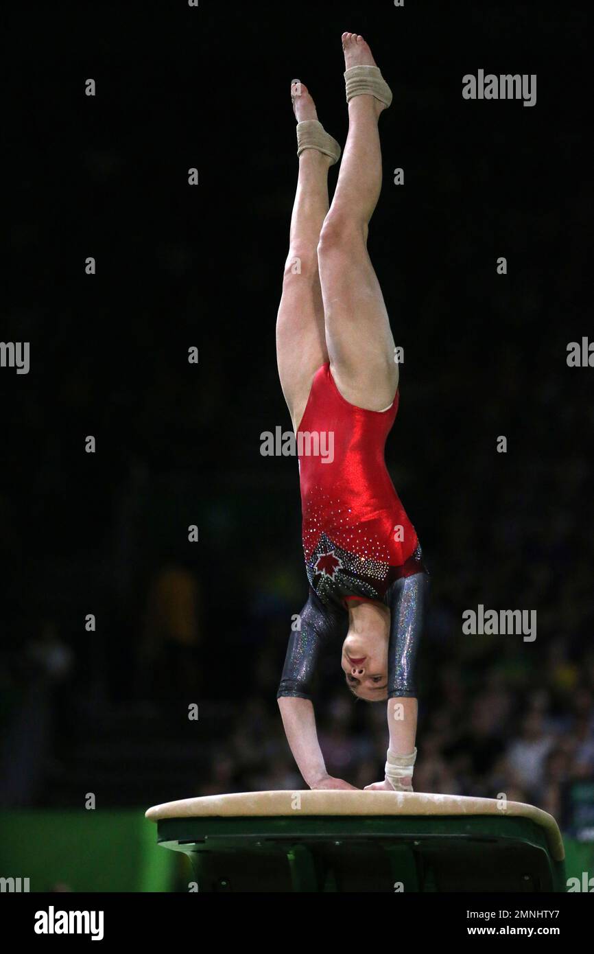 Shallon Olsen of Canada competes on the vault during the artistic ...
