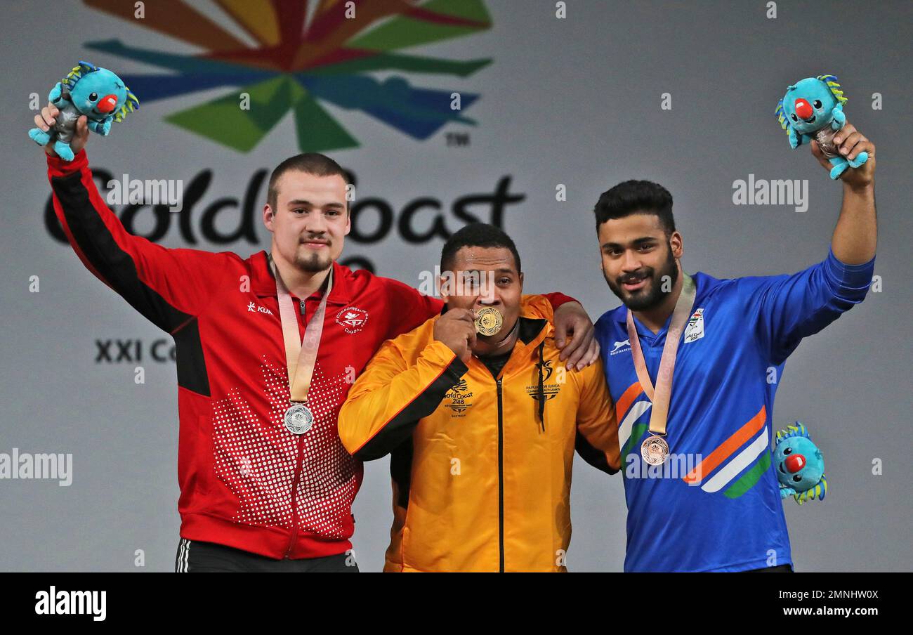 Papua New Guinea's Men's 94Kg Weightlifting Gold medalist Steven Kari ...