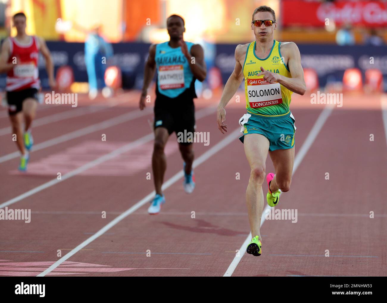 Australia's Steven Solomon crosses the finish line to win his men's ...