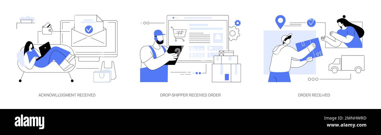 Order status abstract concept vector illustrations Stock Vector Image ...