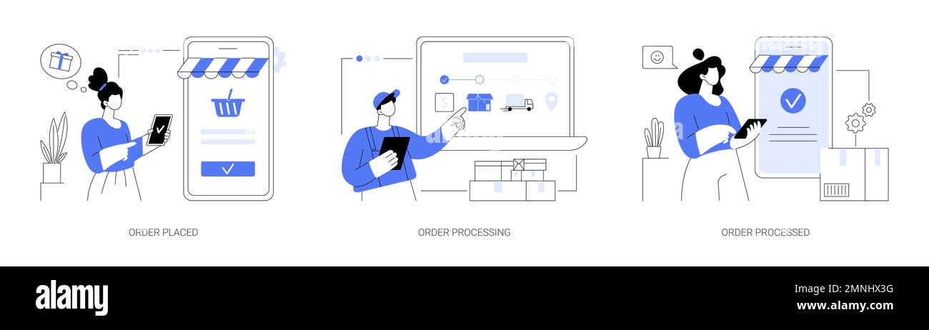 Online store purchase abstract concept vector illustrations Stock ...
