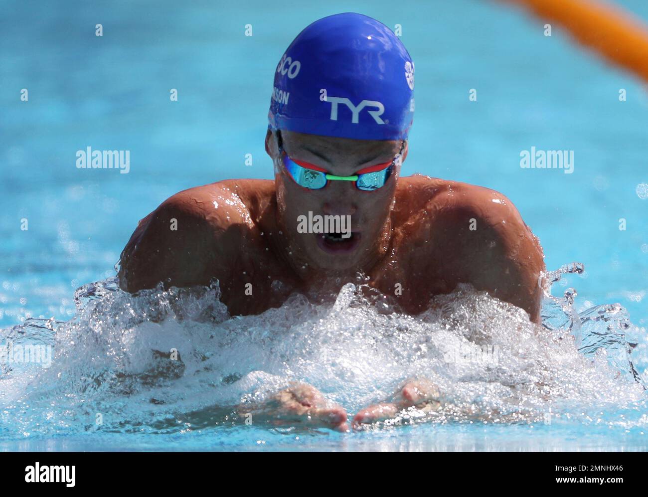 Scotland's Craig Benson competes in his men's 50m breaststroke heat at ...