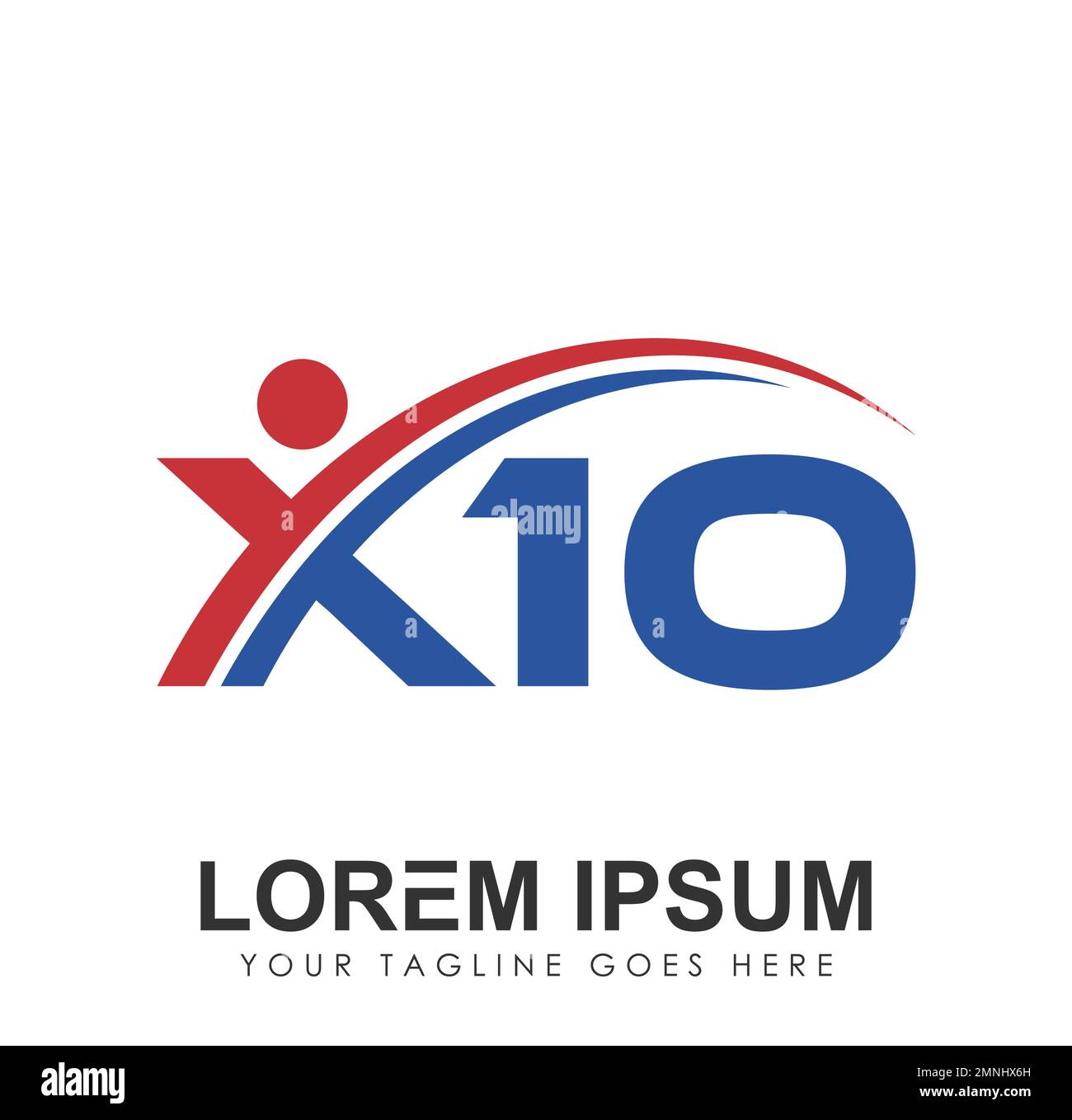 Monogram Logo Initial Letters X10 Vector Sign illustration in white ...